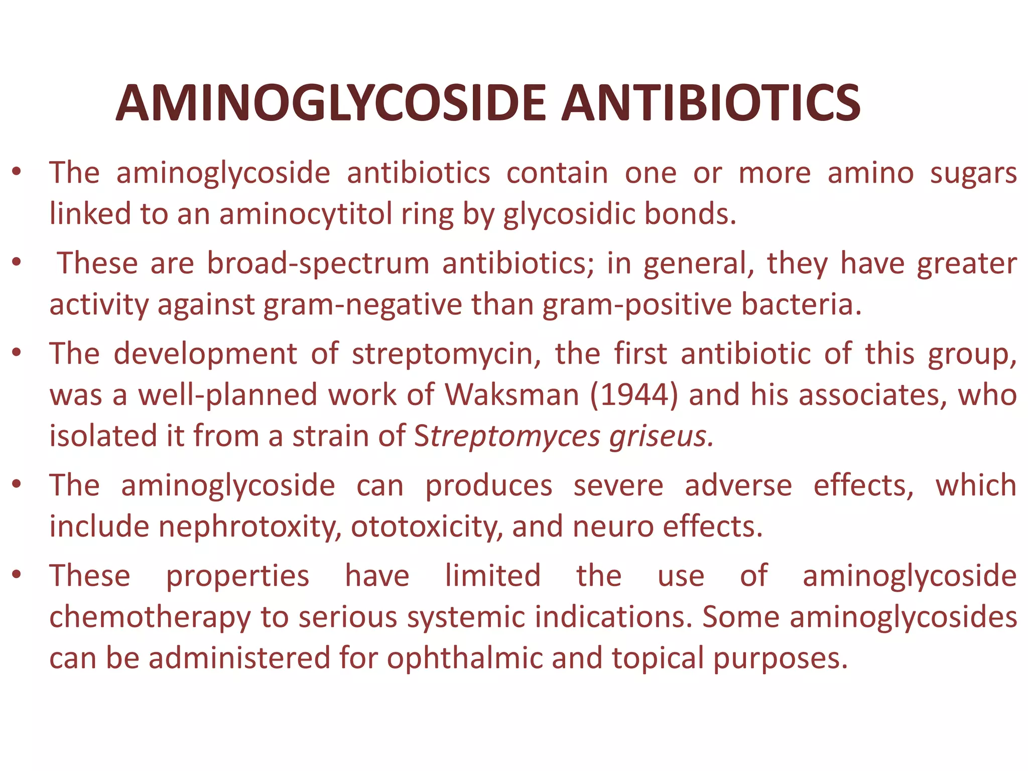 Aminoglycoside and Tetracyclines Antibiotics | PPTX