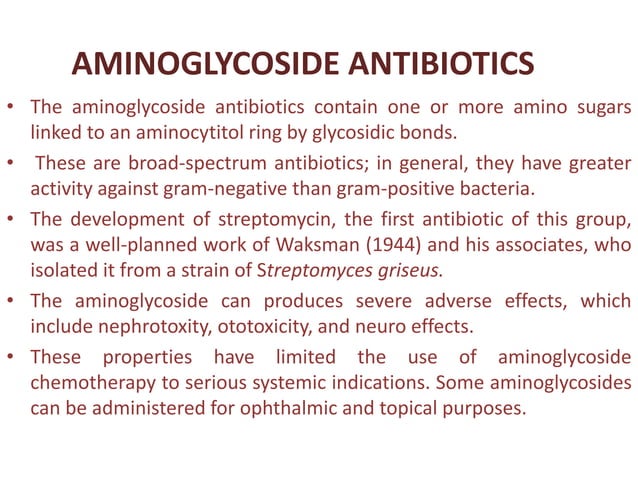 Aminoglycoside and Tetracyclines Antibiotics | PPTX