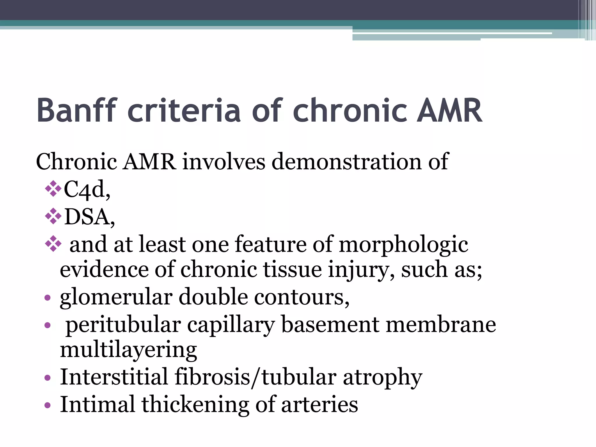 Antibody mediated rejection in kidney transplantation | PPTX