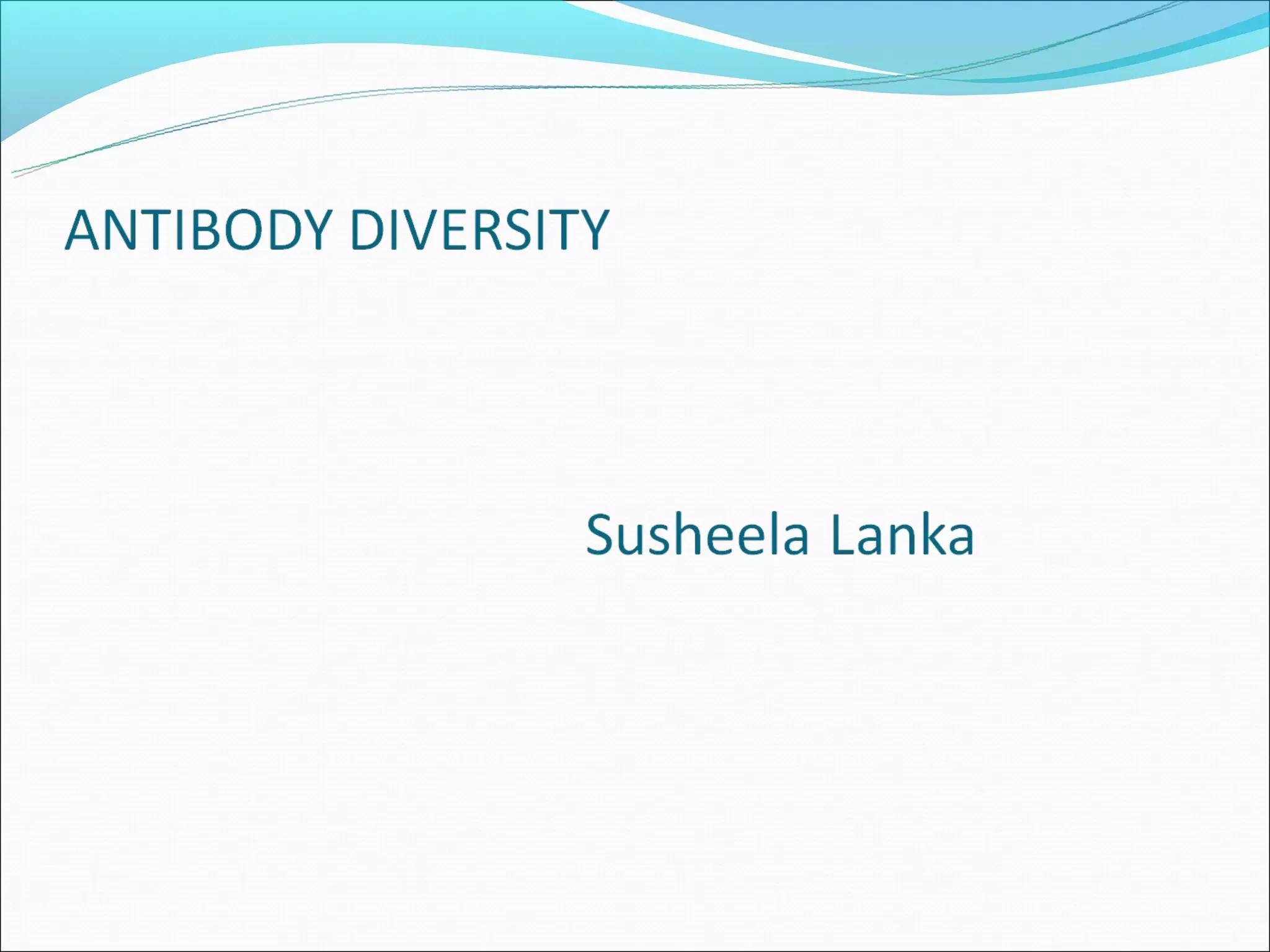 Antibody diversity | PPT