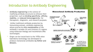 Antibody-antigen interaction and antibodyEngineering | PPTX