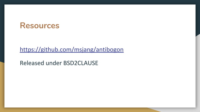 BGP Bogon Reporter | PPT