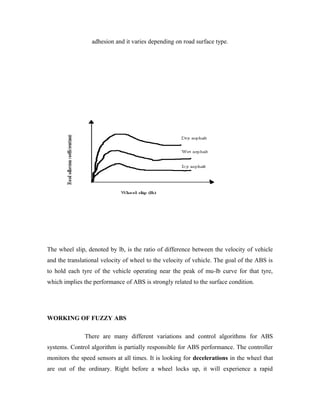 Fuzzy Controlled Anti-lock Braking System | DOC