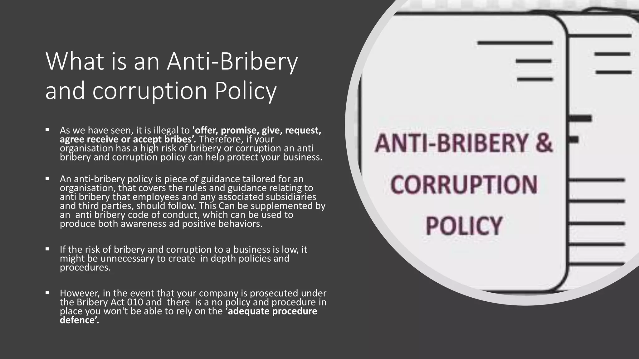 Anti bribery | PPTX