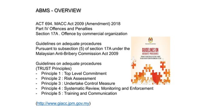 Anti bribery management system iso 37001 fauziah sulaiman lpktn ...