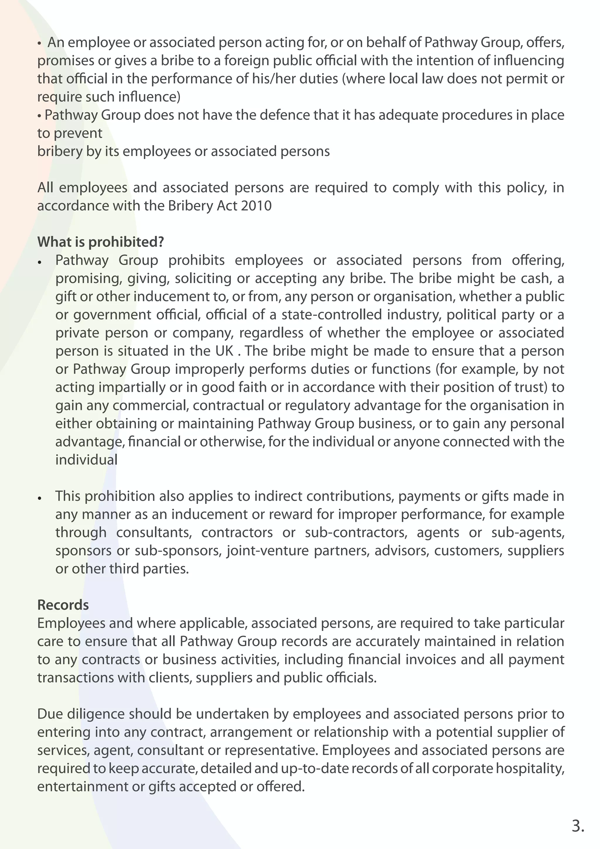 Anti Bribery Policy | PDF