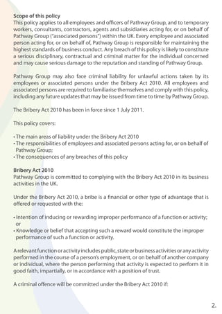 Anti Bribery Policy | PDF