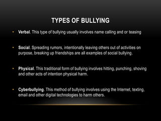 Anti Bully and prevention of bullying | PPTX