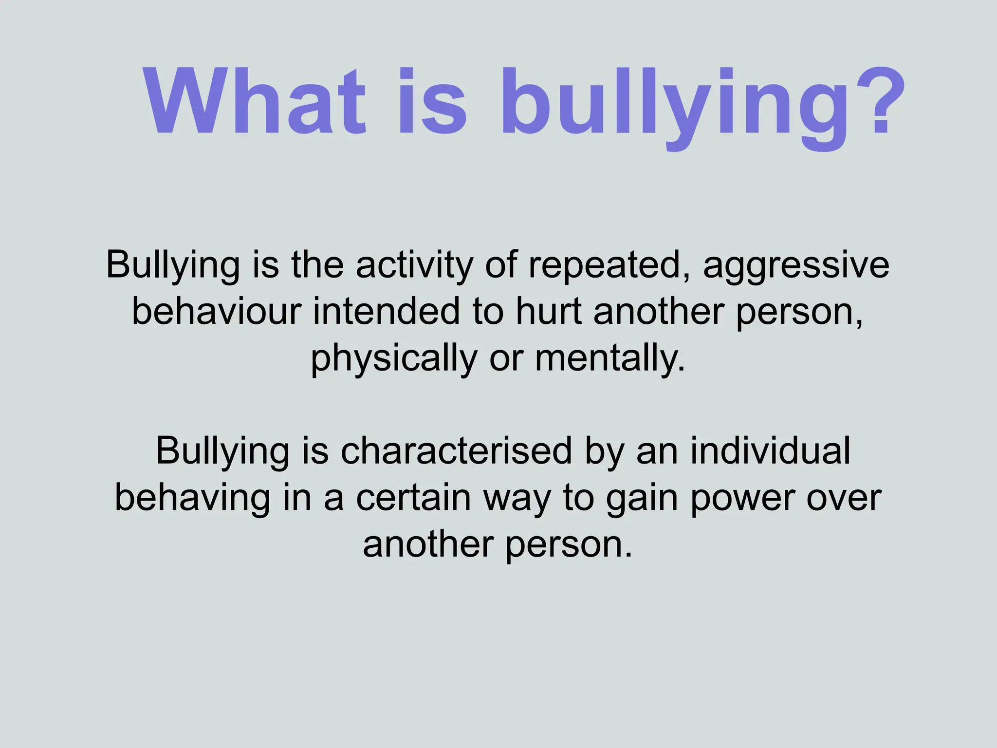Anti Bullying PowerPoint on bullying ... | PPT