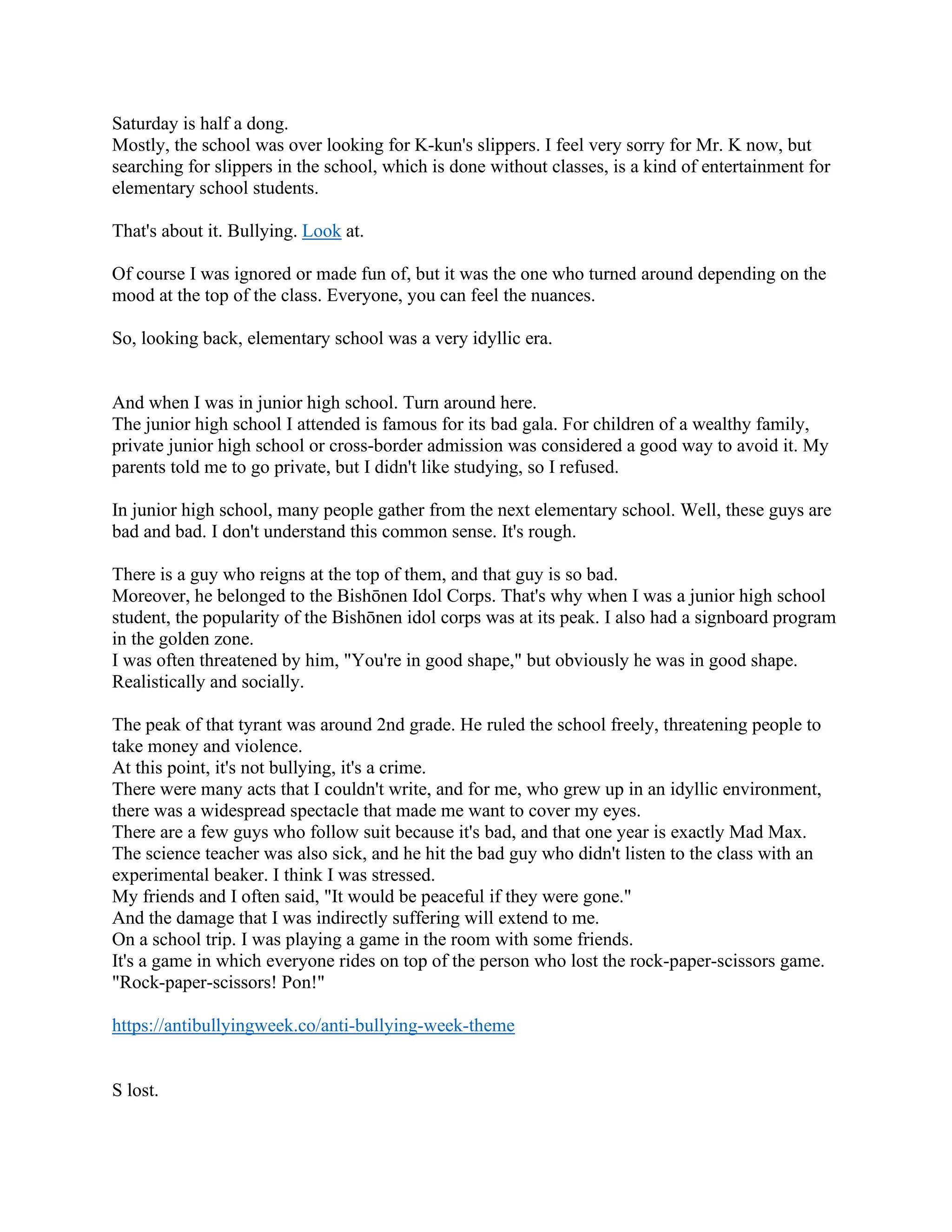 Anti bullying week | PDF