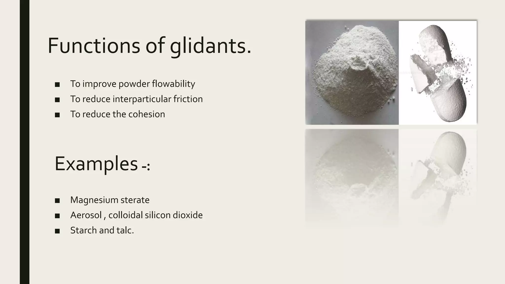 Anticaking agents and Glidants | PPTX