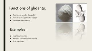Anticaking agents and Glidants | PPTX | Chemistry | Science