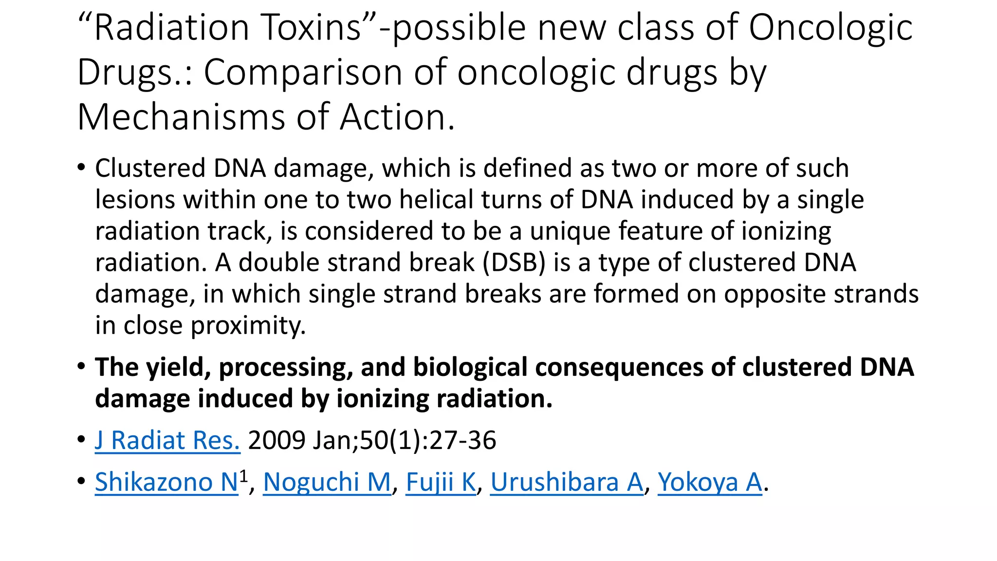 Cytotoxic Therapy. “Radiation Toxins”-possible new class of Anti Cancer ...