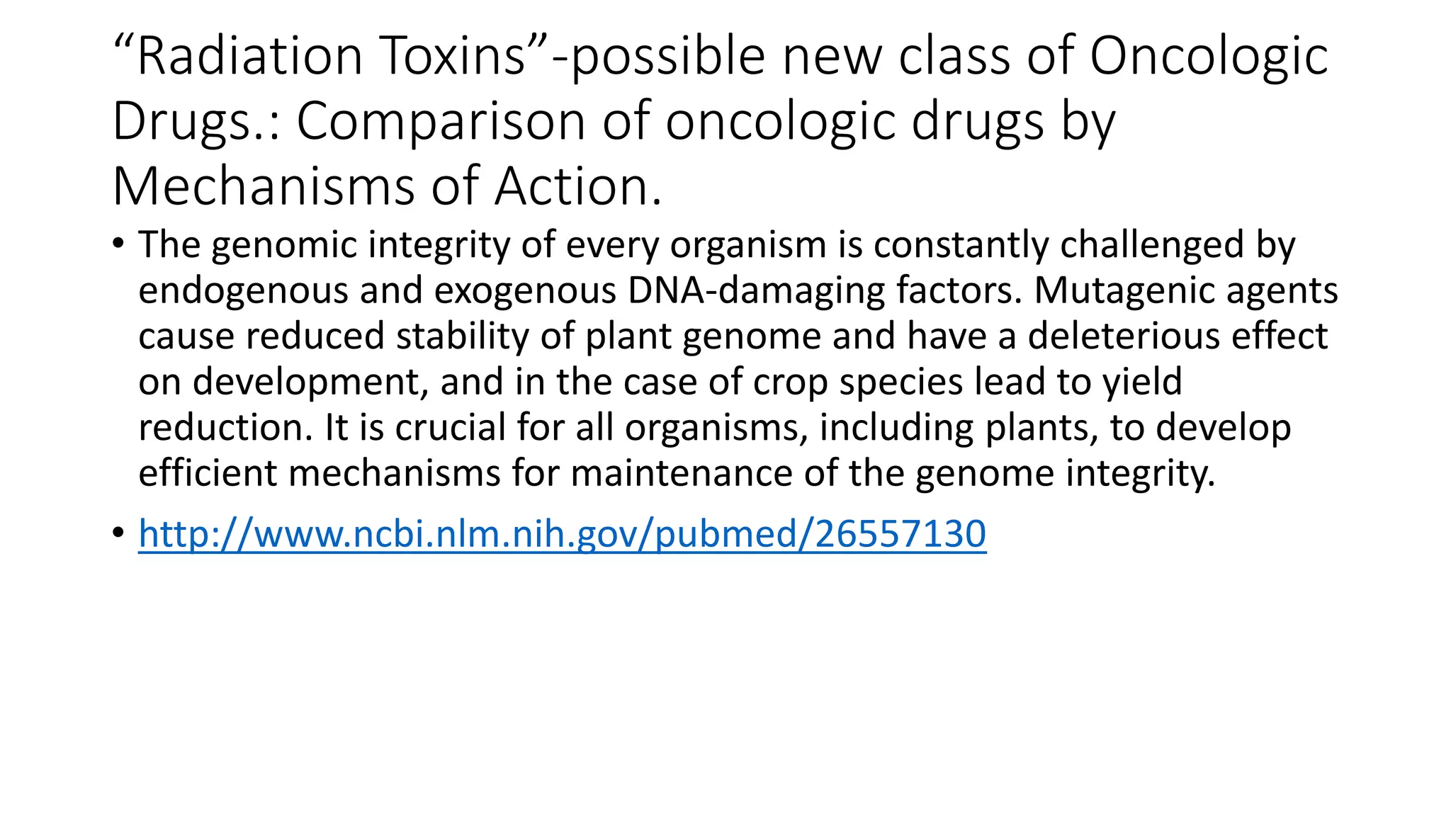 Cytotoxic Therapy. “Radiation Toxins”-possible new class of Anti Cancer ...