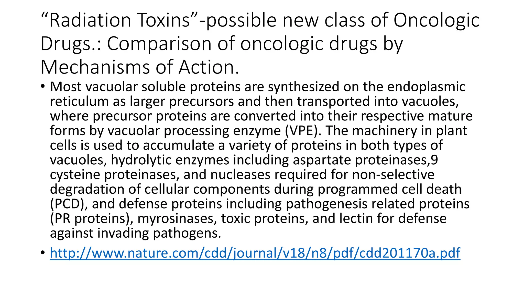 Cytotoxic Therapy. “Radiation Toxins”-possible new class of Anti Cancer ...