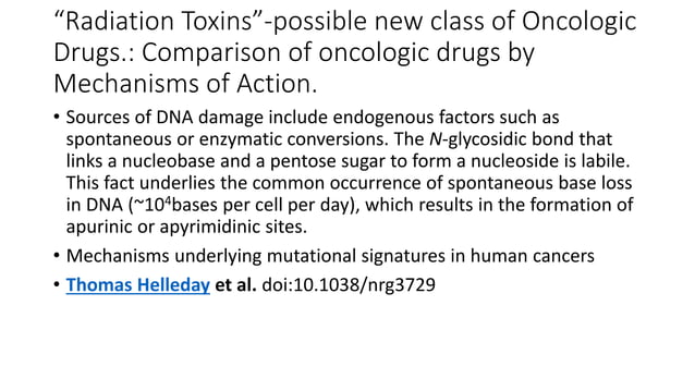 Cytotoxic Therapy. “Radiation Toxins”-possible new class of Anti Cancer ...