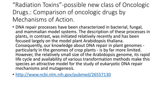 Cytotoxic Therapy. “Radiation Toxins”-possible new class of Anti Cancer ...