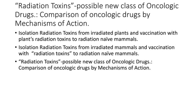 Cytotoxic Therapy. “Radiation Toxins”-possible new class of Anti Cancer ...