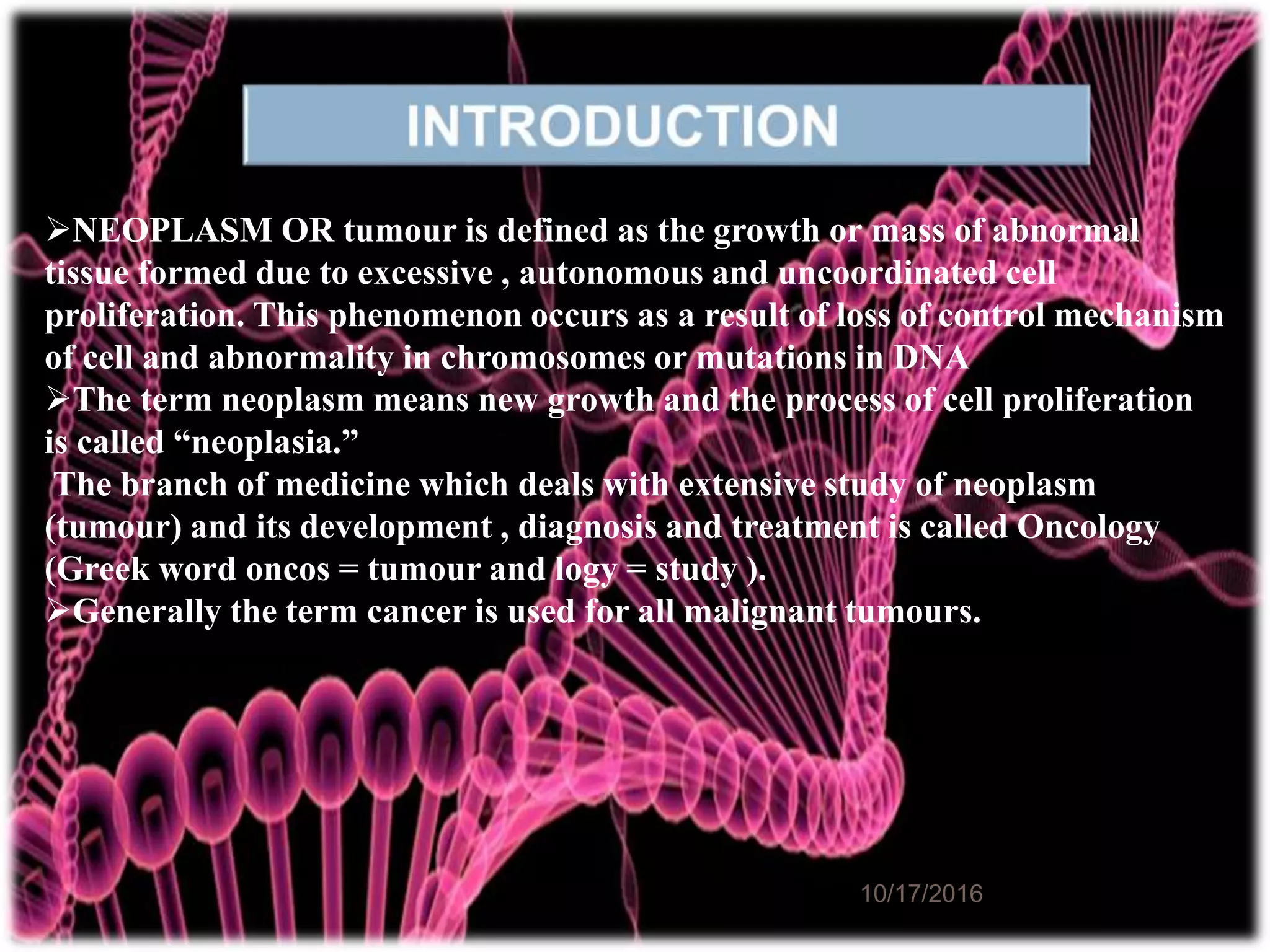 NEOPLASTIC DISEASE | PPTX