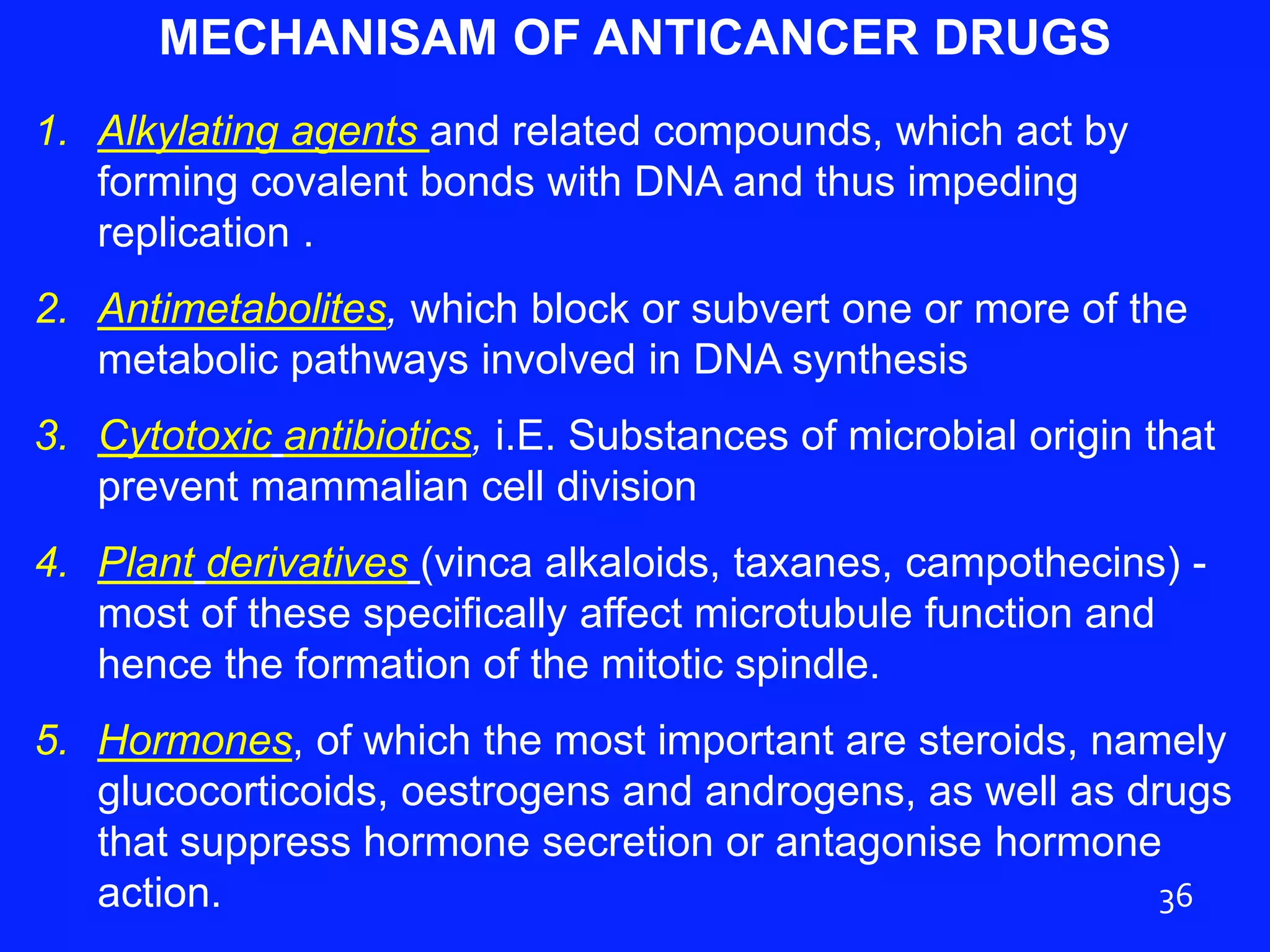 Anti cancer drugs | PPTX