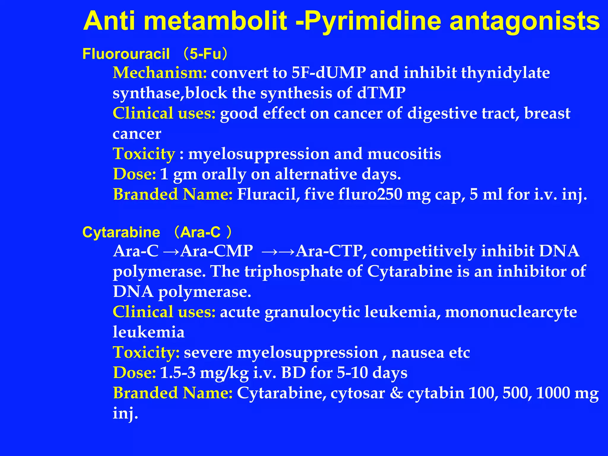 Anti cancer drugs | PPTX