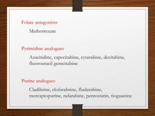 ANTICANCER DRUGS | PPTX | Endocrine and Metabolic Diseases | Diseases and Conditions