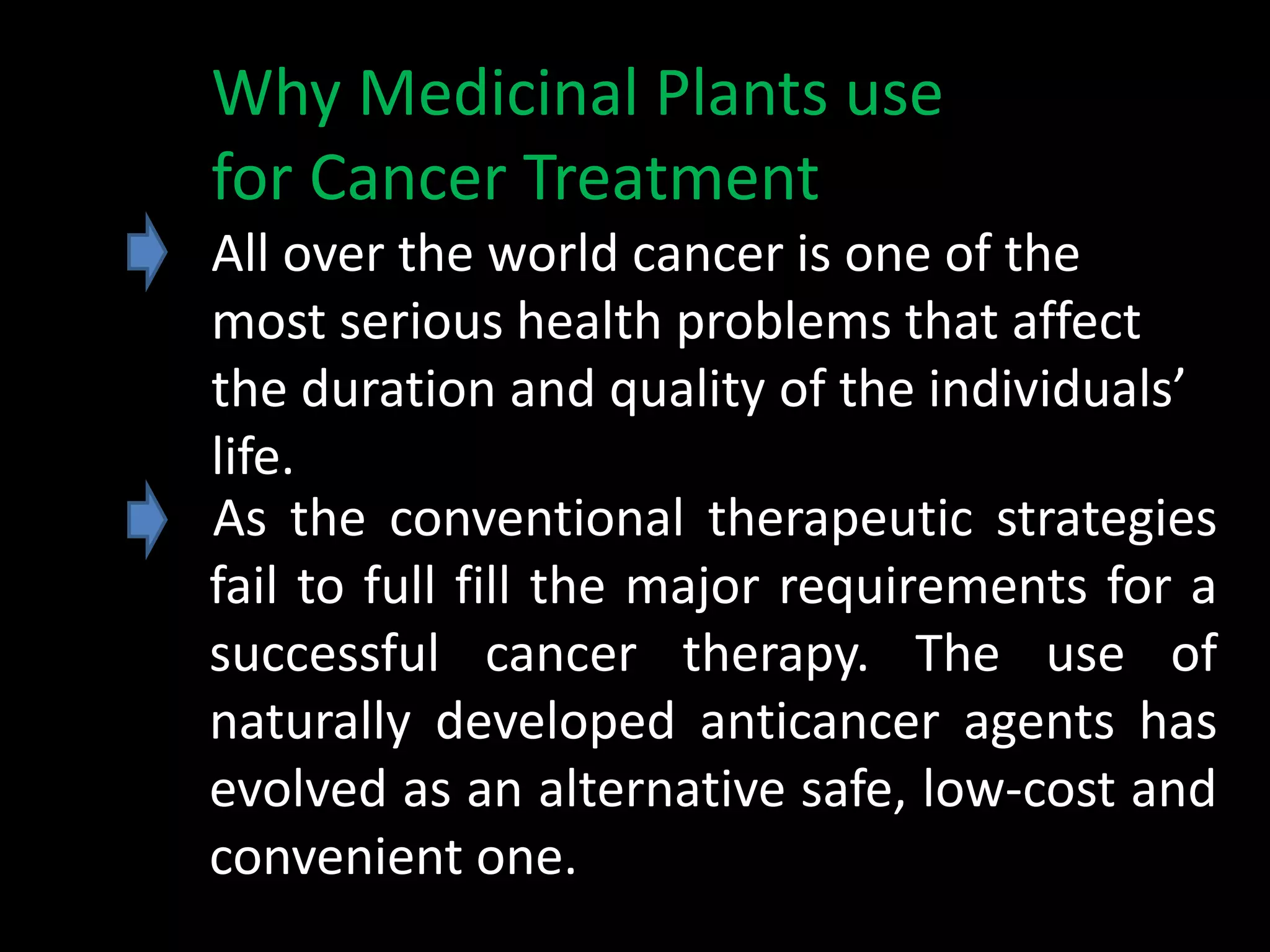 Anti cancer activity of medicinal plant | PPTX