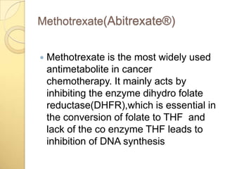 Anti cancer drugs | PPTX | Cancer | Diseases and Conditions