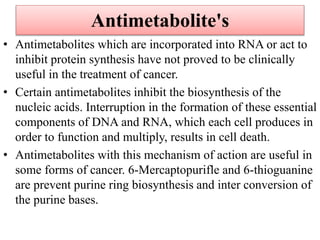 Anticancer drugs | PPTX