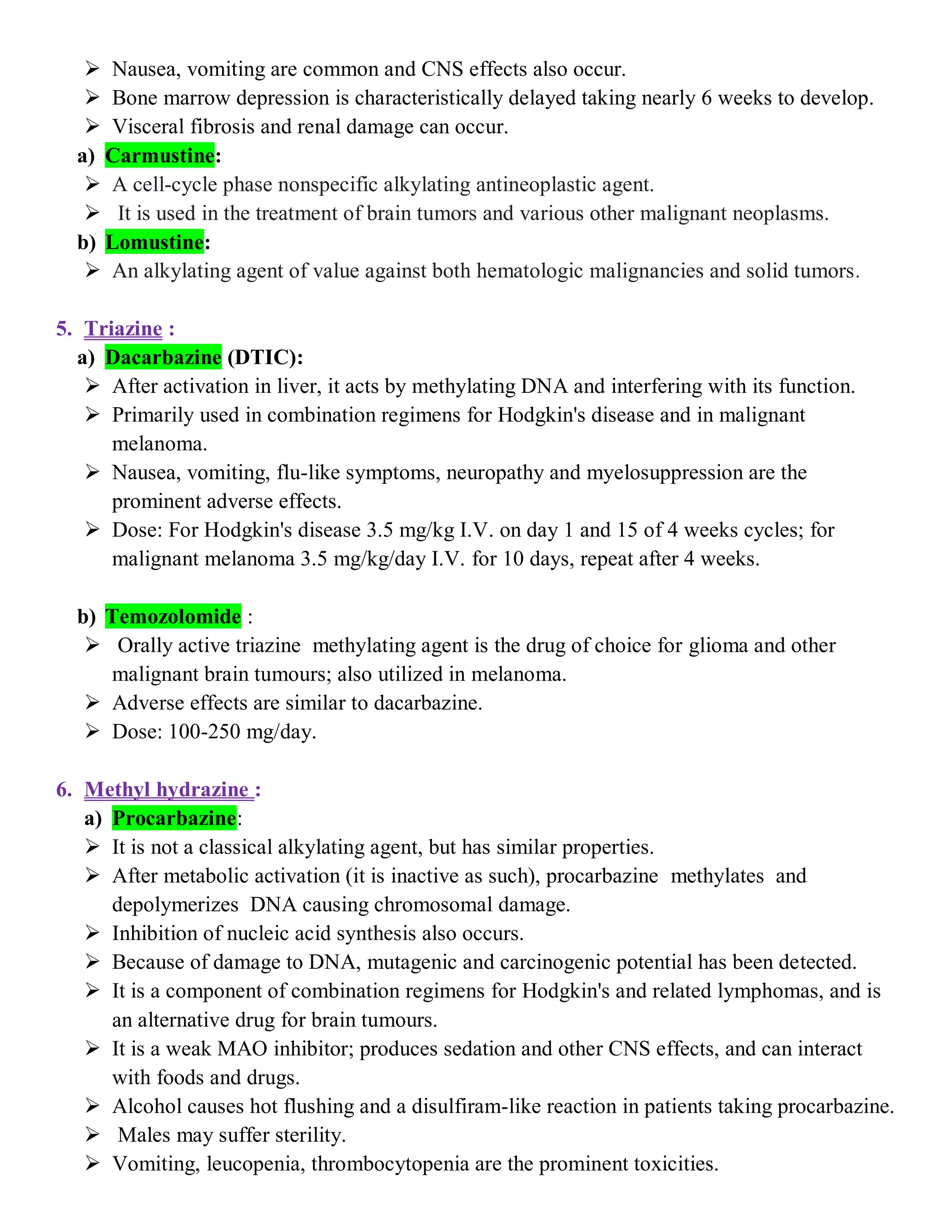 Anticancer drugs: Classification , general toxicity and Alkylating ...