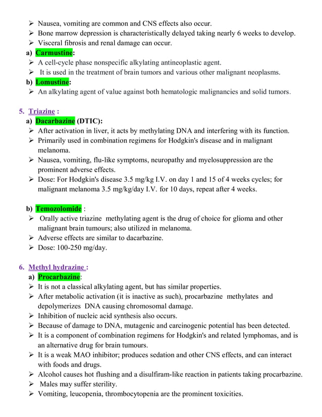 Anticancer drugs: Classification , general toxicity and Alkylating ...