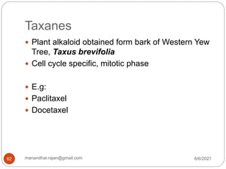 Anticancer drugs | PPTX