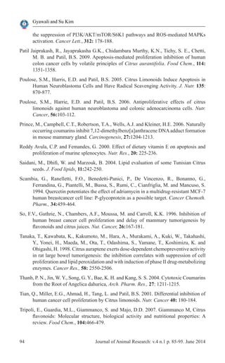 Anticancer phytochemicals of citrus fruits new | PDF