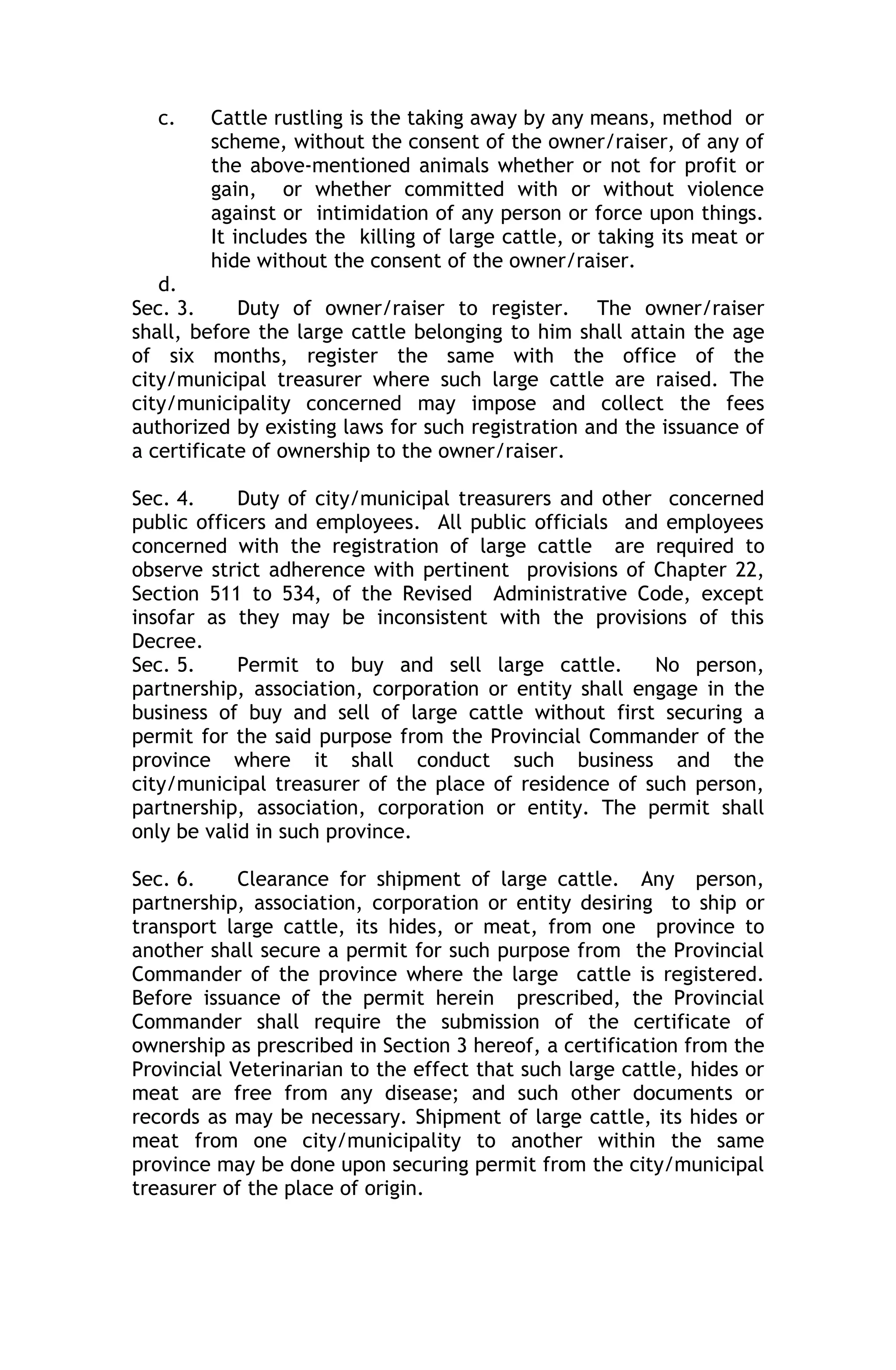 Anti cattle rustling_law | DOC