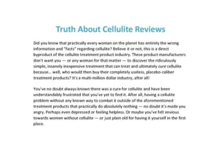 Anti Cellulite Treatments | PPTX
