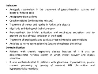Anticholinergic system and drugs | PPTX