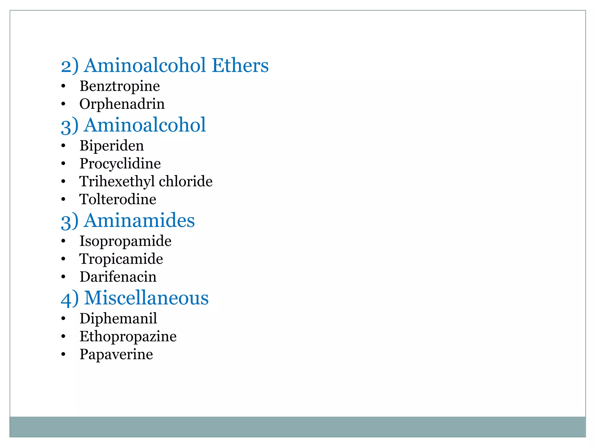 Anticholinergic agent | PPTX