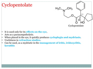 Anticholinergic agent | PPTX