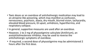Anticholinergic agents in psychiatry | PPTX