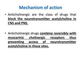 Anticholinergic drugs | PPT