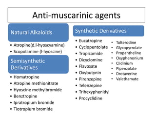 Anticholinergic drugs | PPTX