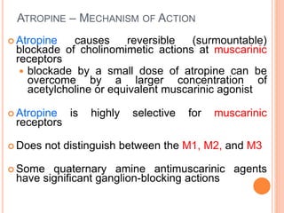 Anticholinergic drugs - pharmacology | PPTX