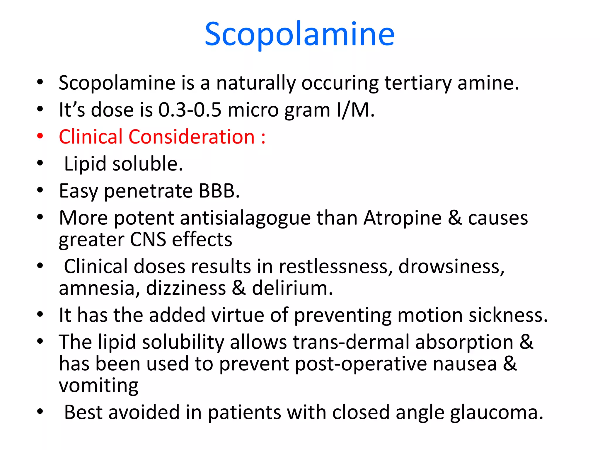 Anticholinergic drugs | PPTX