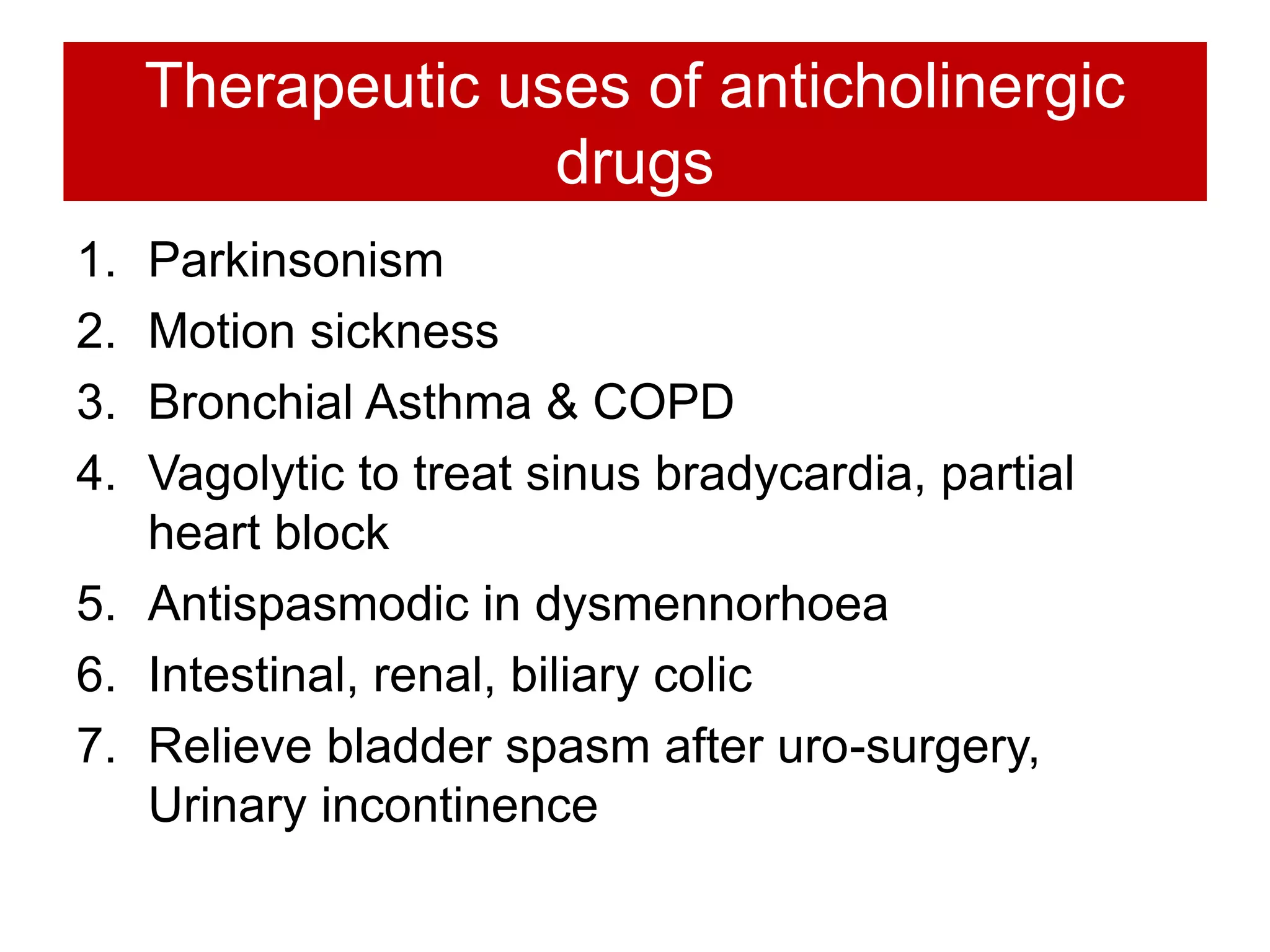 Anticholinergic drugs | PPT