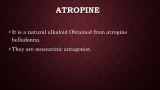 Anticholinergic drugs | PPTX | Eye and Vision Conditions | Diseases and ...