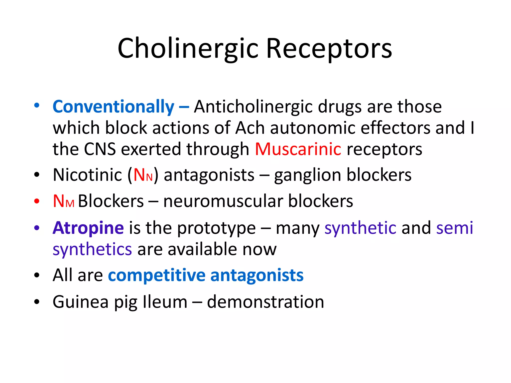Anticholinergic Drugs | PPTX