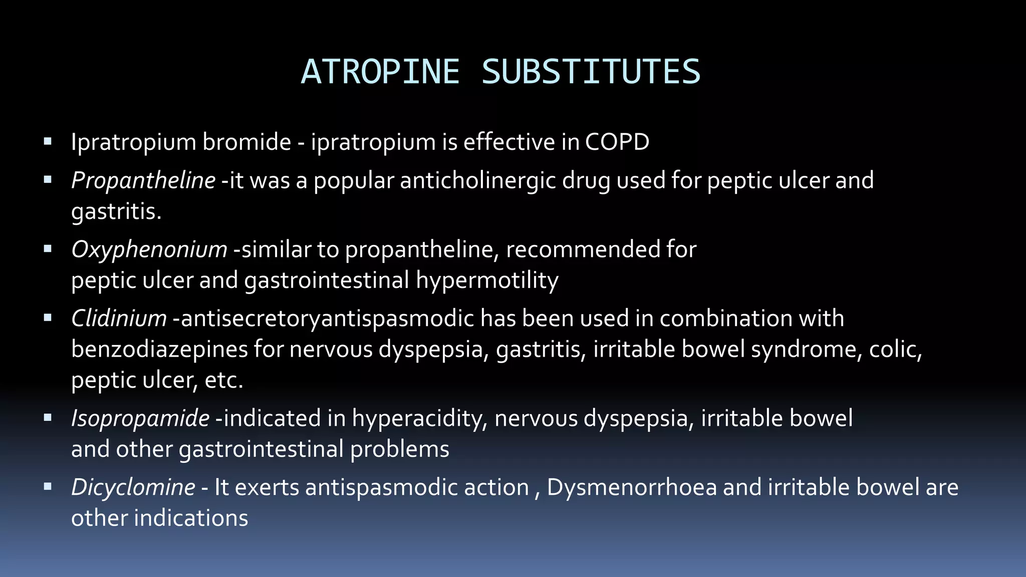 Anti cholinergic drugs | PPTX