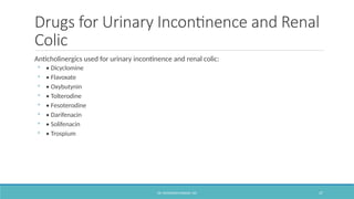 Anticholinergic Drugs: Mechanism, Uses, and Adverse Effects | PPTX