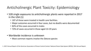 Anticholinergic plant poisoning final | PPTX