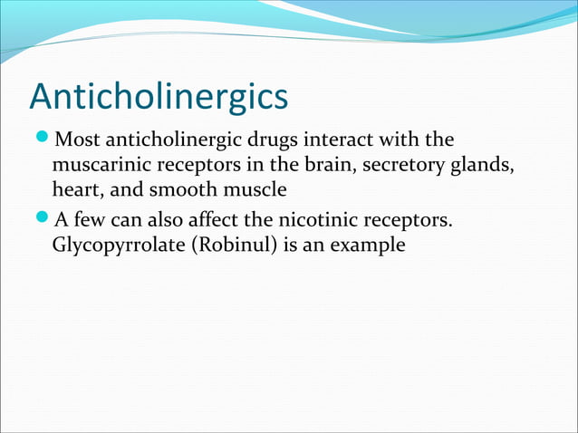 Anticholinergics | PPT